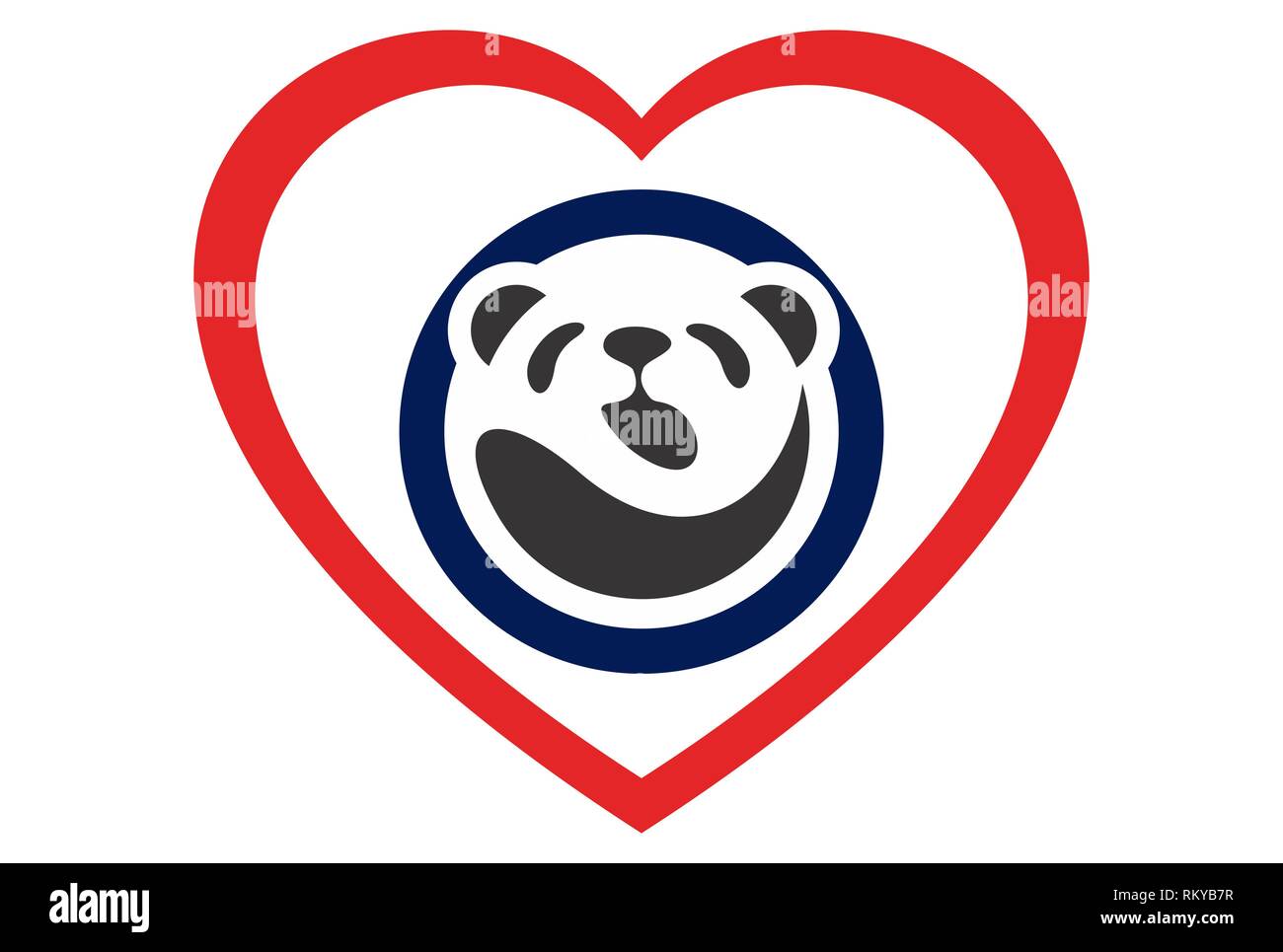 Panda logo vector hi-res stock photography and images - Alamy