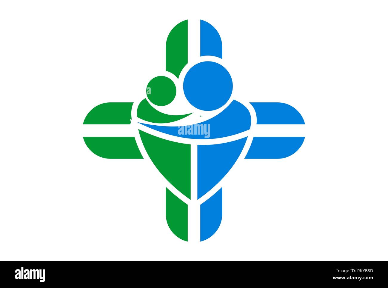 maternity hospital medical logo icon vector concept flat design Stock ...