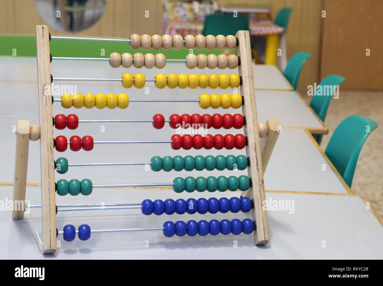 wooden abacus to learn how to count numbers in decimal or base ten ...