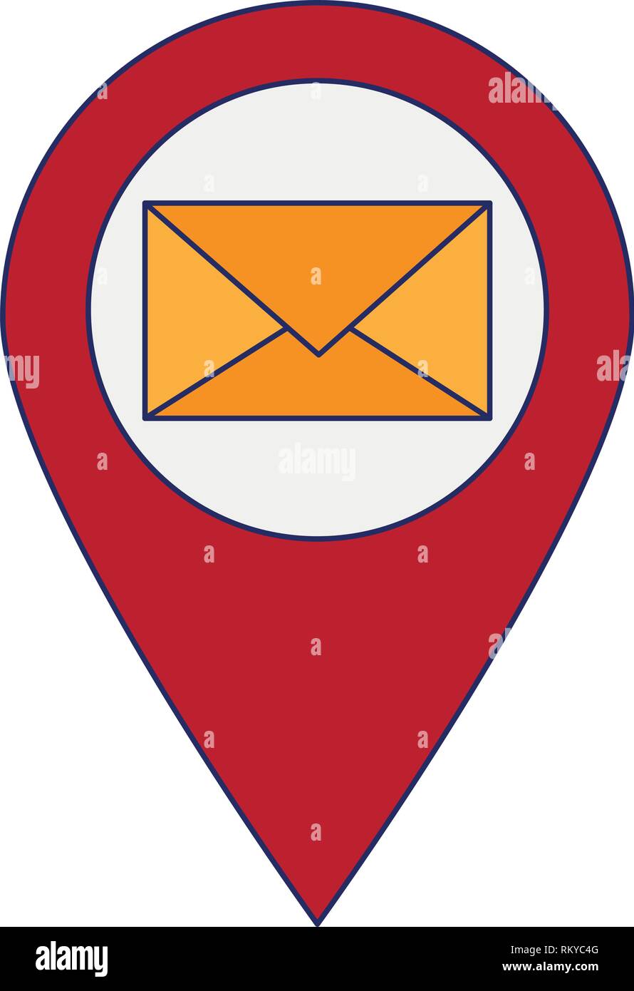 Envelope location pin Stock Vector Images - Alamy