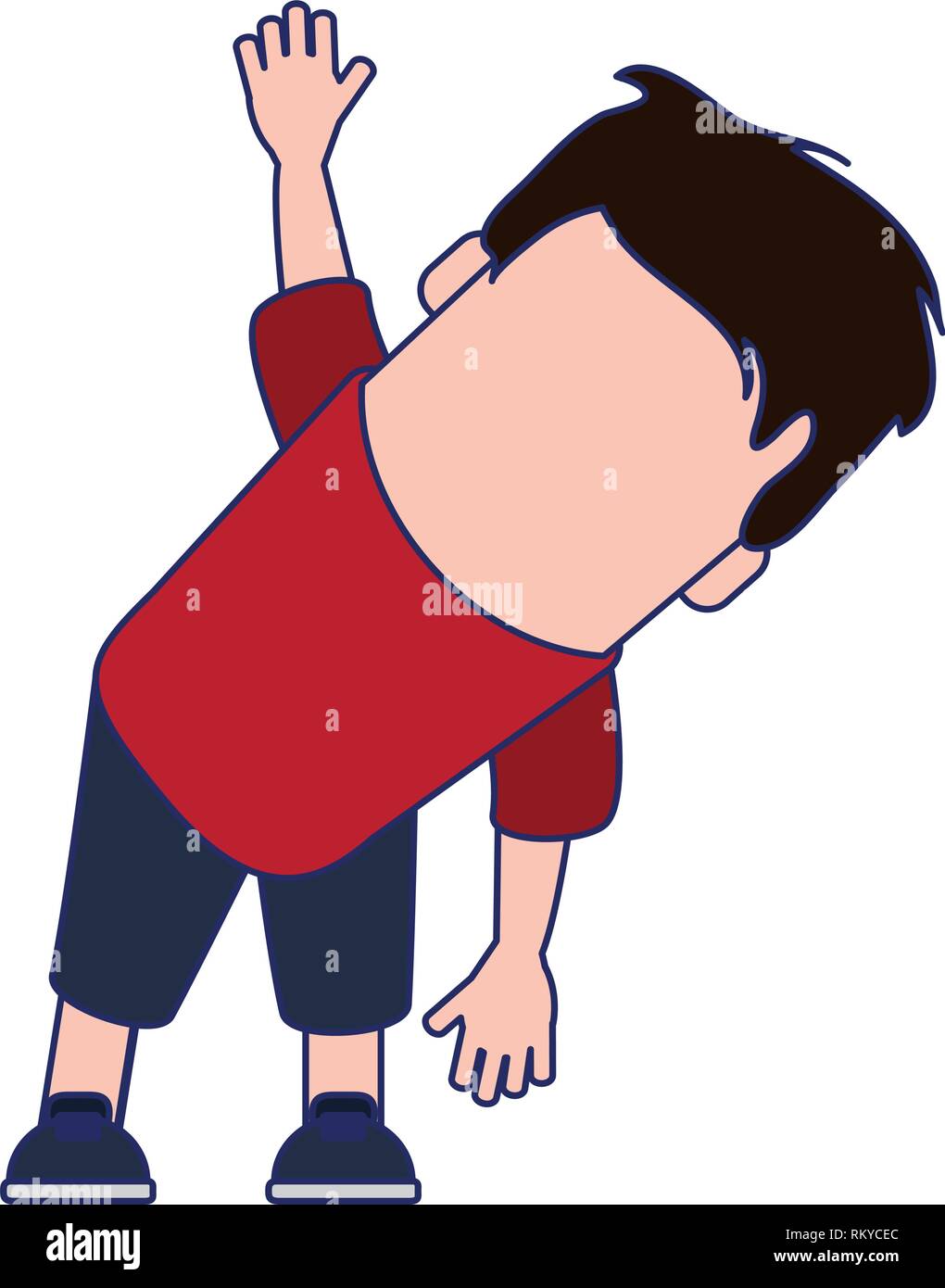 Athletic trainer stretching Stock Vector Images - Alamy