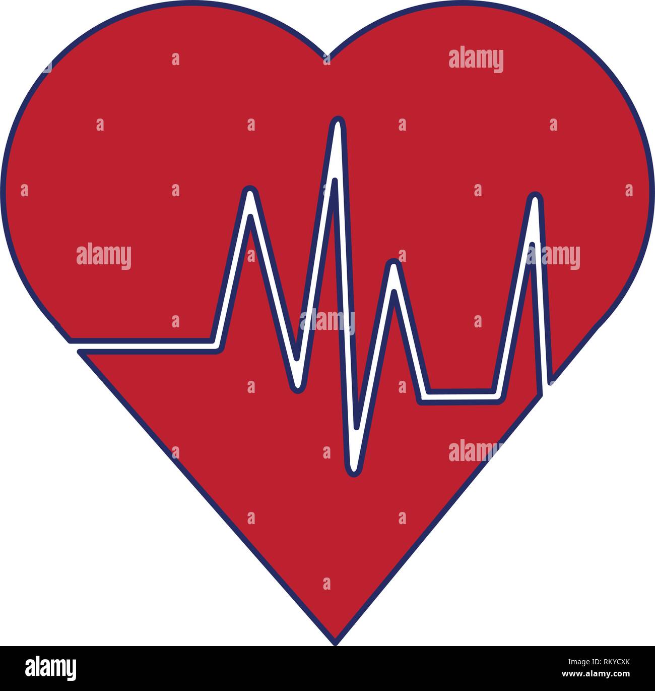heart cardio heartbeat symbol Stock Vector Image & Art - Alamy