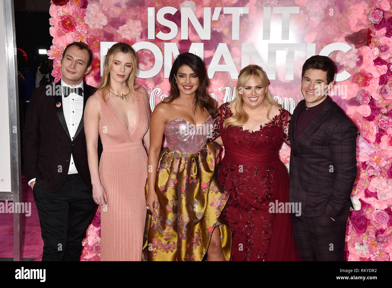 LOS ANGELES, CA - FEBRUARY 11: (L-R) Brandon Scott Jones, Betty Gilpin ...