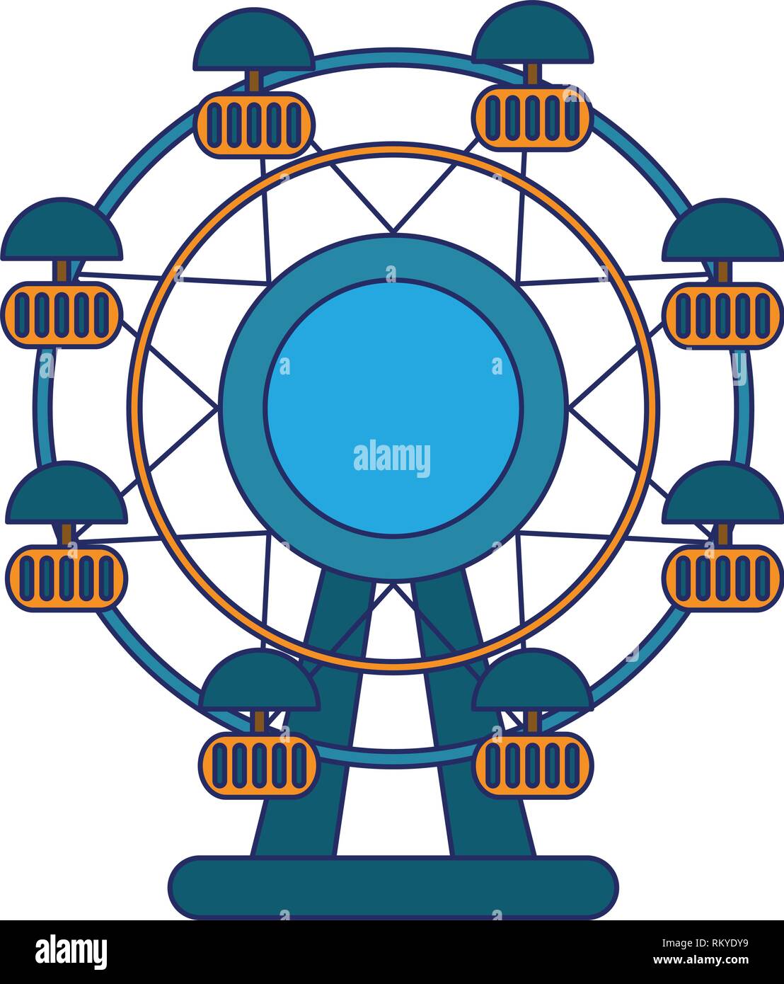 Ferris wheel cartoon Stock Vector Image & Art - Alamy