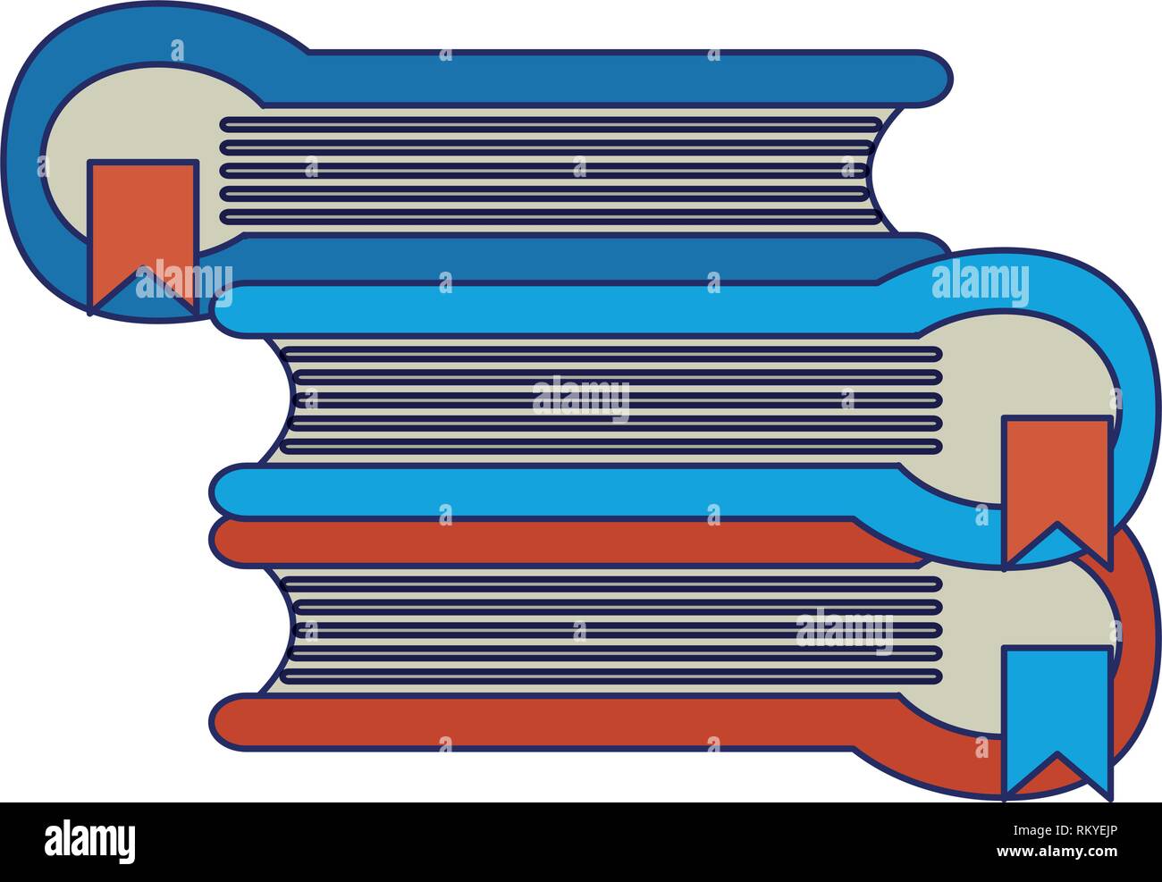 Studying stacked Stock Vector Images - Alamy