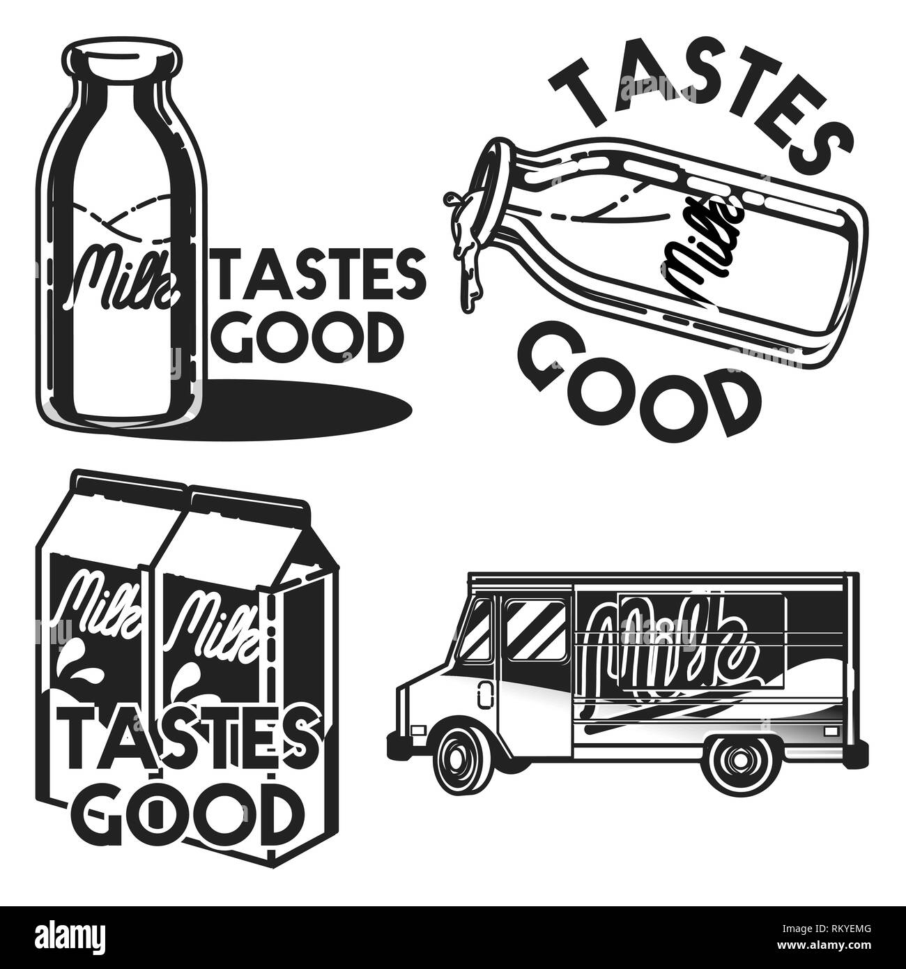 Milky background vector illustration Black and White Stock Photos ...