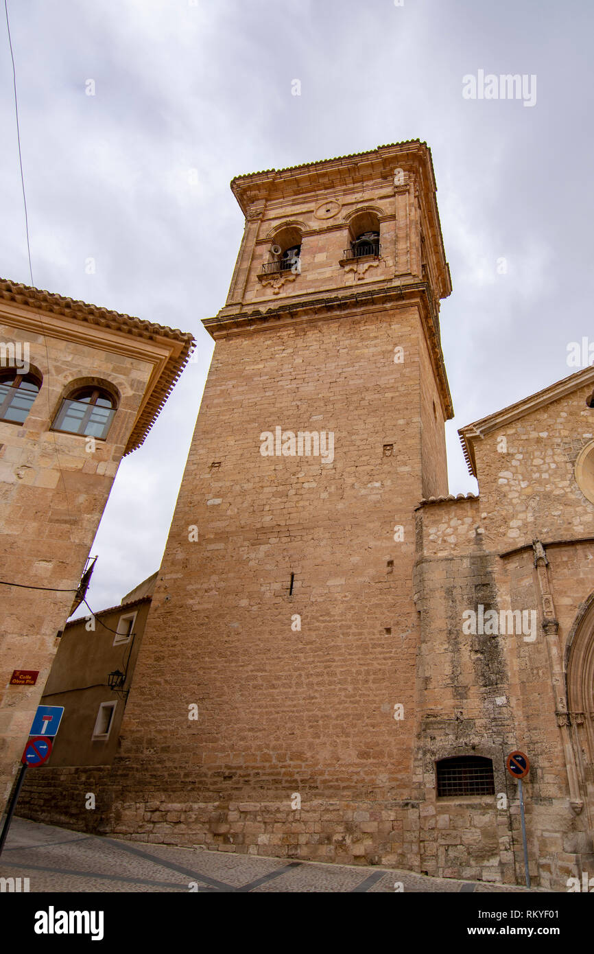 Chinchilla de Montearagon, Albacete, Spain; February 2017: Bell tower ...
