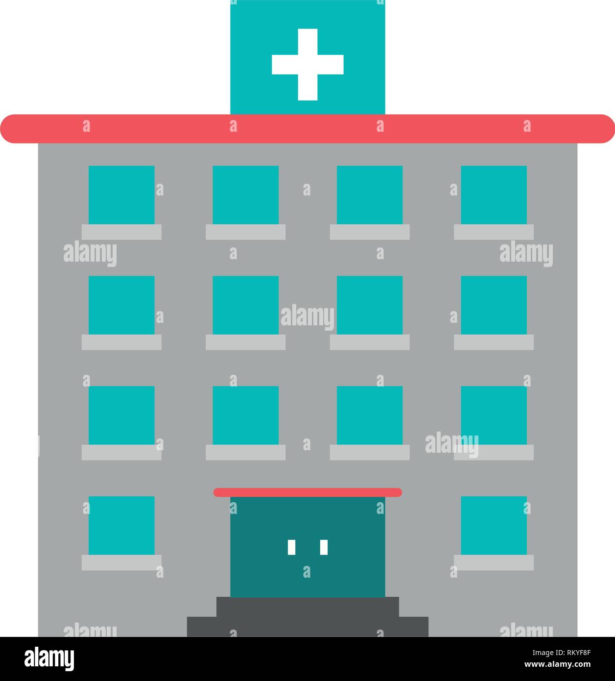 Hospital building symbol isolated Stock Vector Image & Art - Alamy