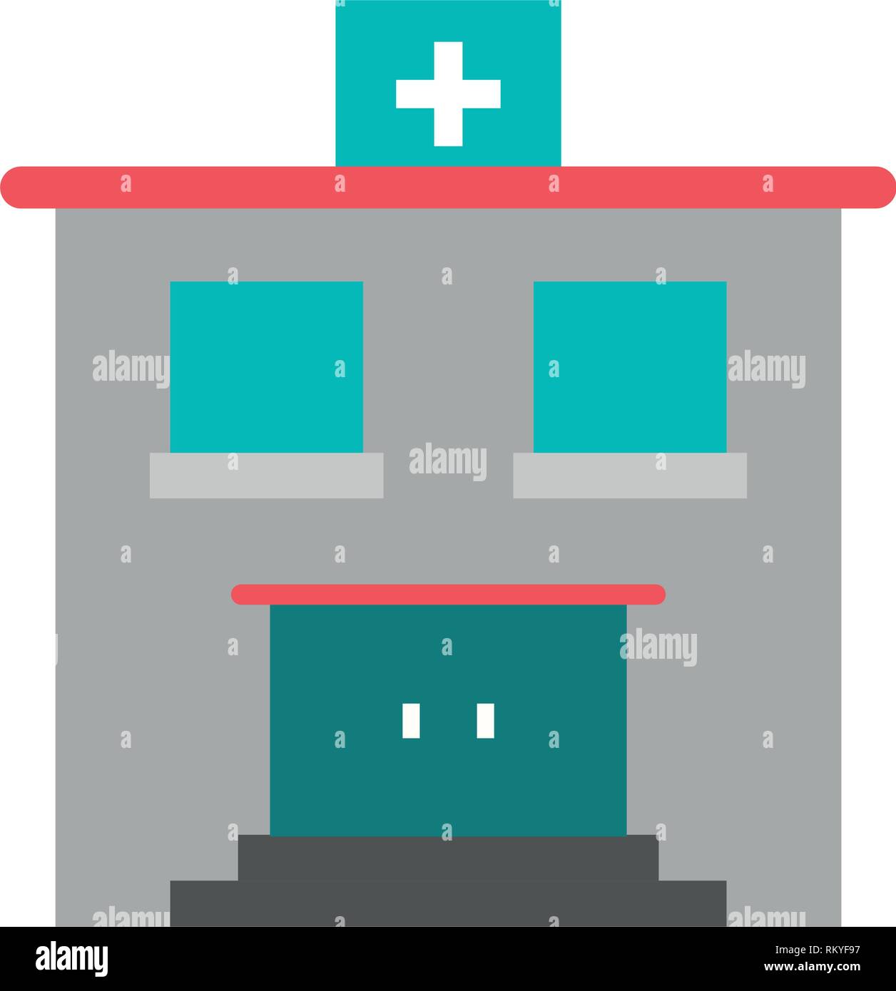 Hospital building symbol isolated Stock Vector Image & Art - Alamy