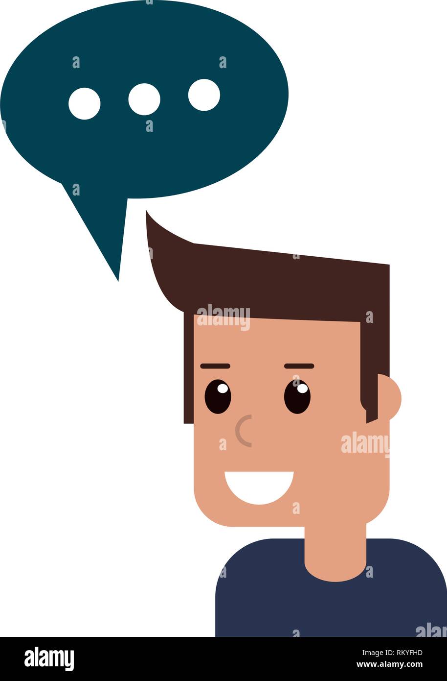 man with bubble speech symbol Stock Vector Image & Art - Alamy