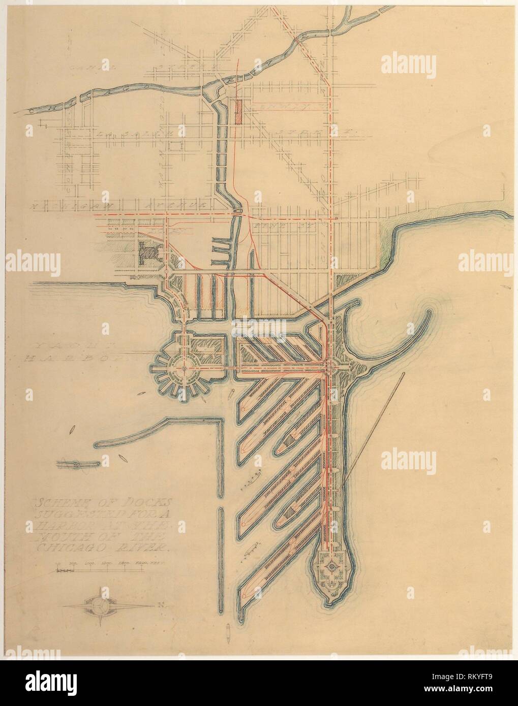 1909 plan of chicago hi-res stock photography and images - Alamy