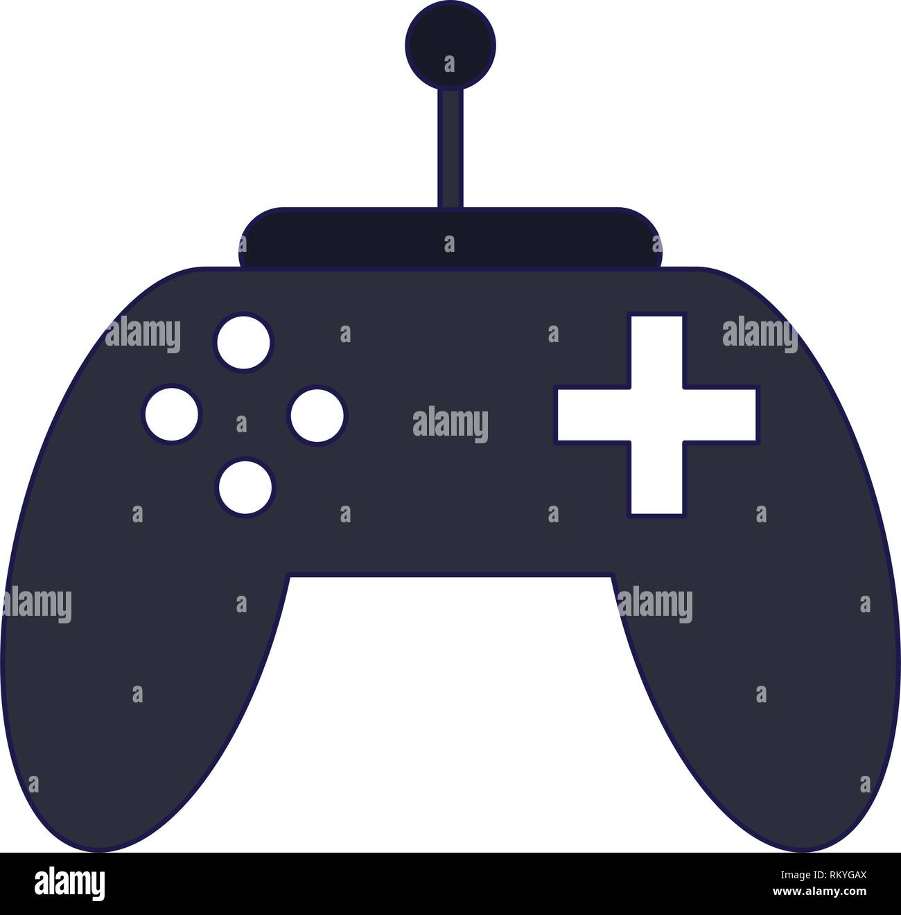 Videogame gamepad symbol blue lines Stock Vector Image & Art - Alamy
