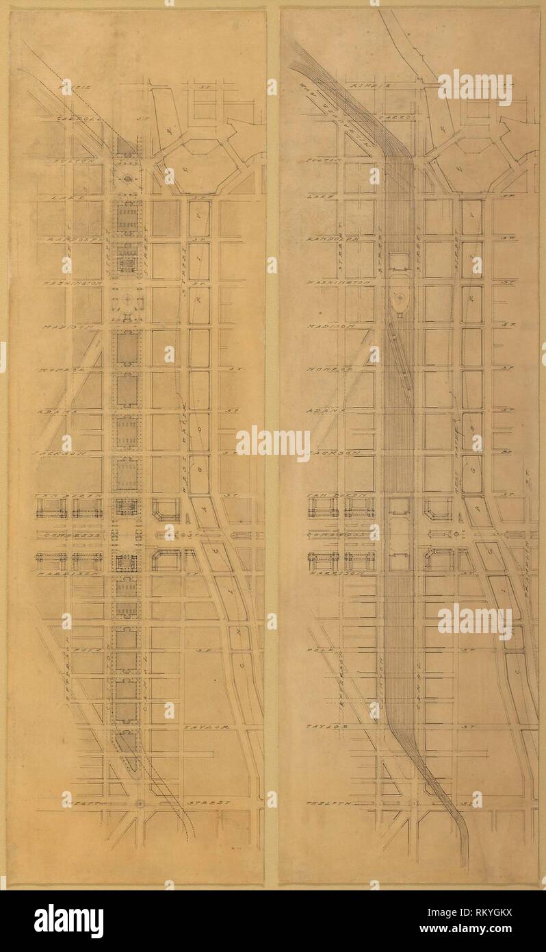 1909 plan of chicago hi-res stock photography and images - Alamy
