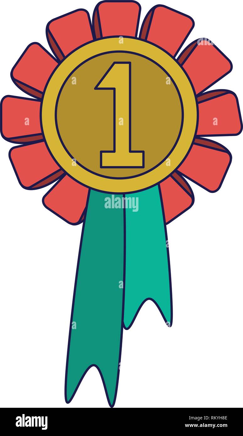 first place medal award blue lines Stock Vector Image & Art - Alamy