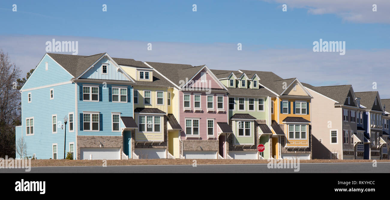 American townhouses hi-res stock photography and images - Alamy
