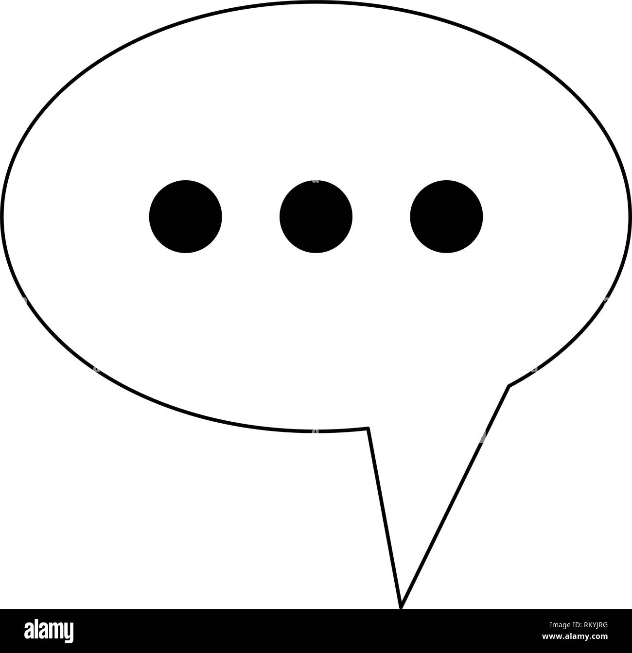 chat bubble symbol black and white Stock Vector Image & Art - Alamy