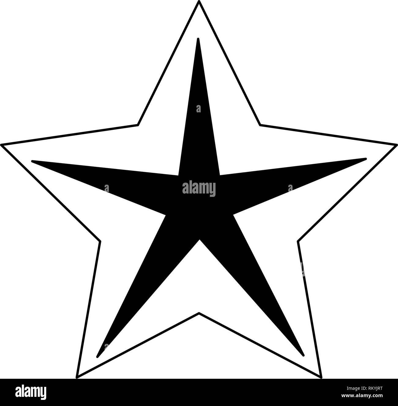 star shape symbol black and white Stock Vector Image & Art - Alamy