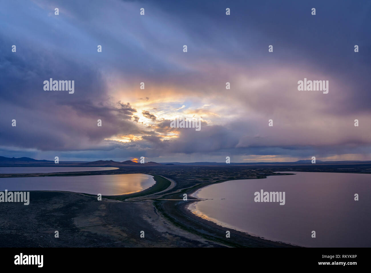 Warner Wetlands from Warner Valley Overlook at Hart Mountain National ...