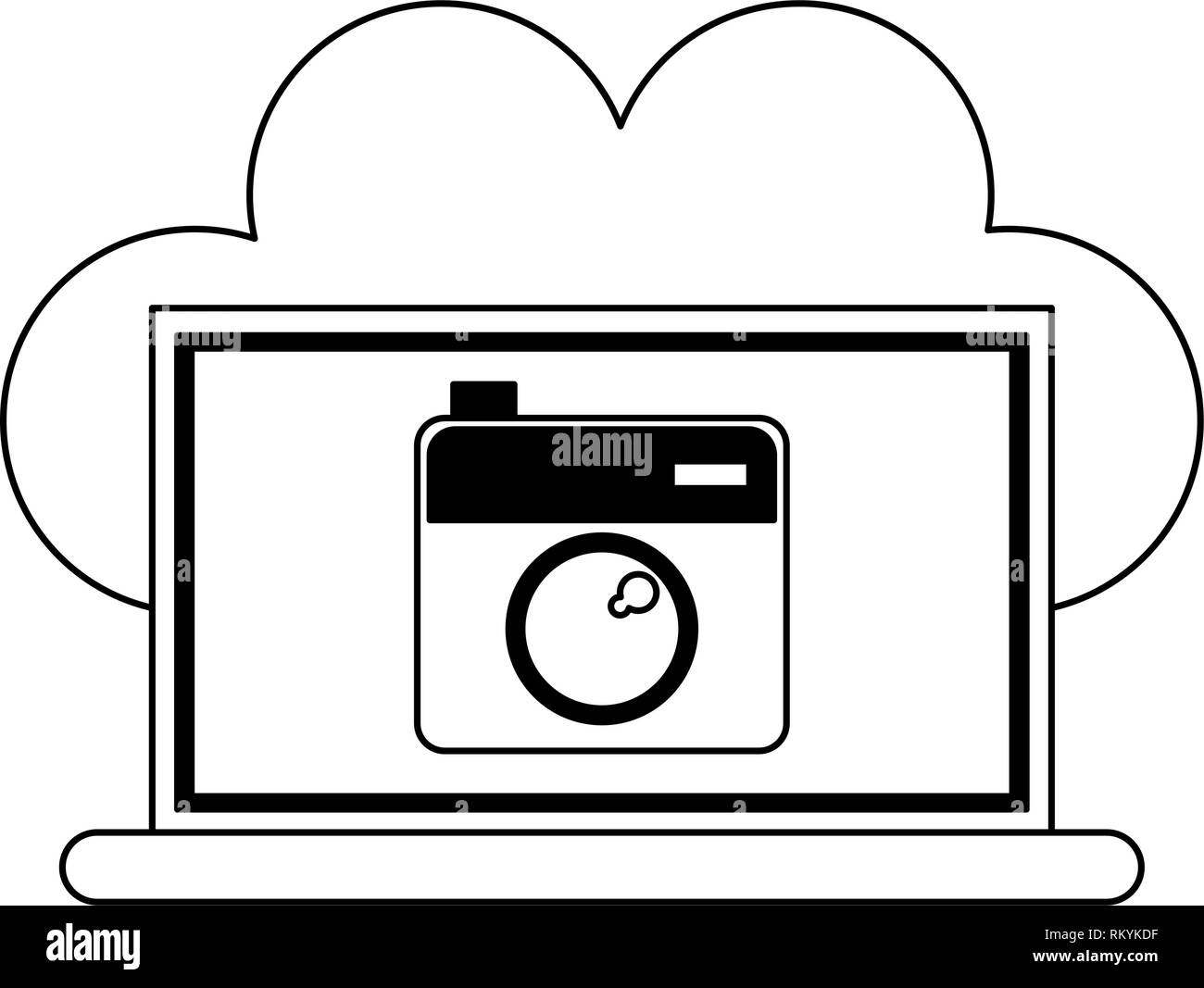 cloud computing technology black and white Stock Vector Image & Art - Alamy