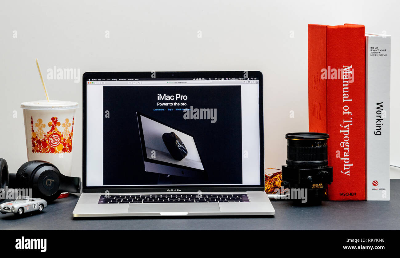 London, United Kingdom - September 13, 2018: Apple Computers internet ...