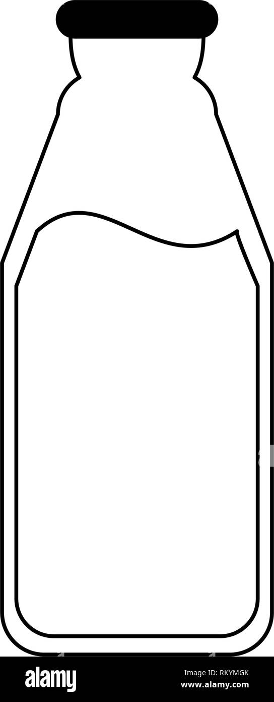 Cartoon milk bottle Black and White Stock Photos & Images - Alamy