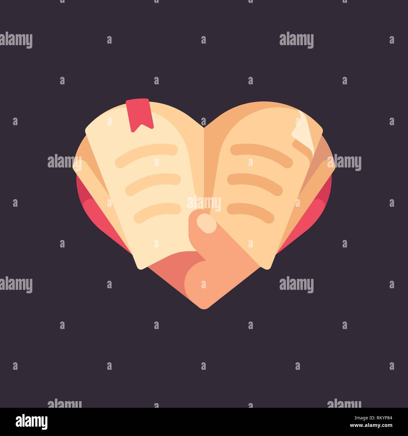 Reading romantic fiction Stock Vector Images - Alamy