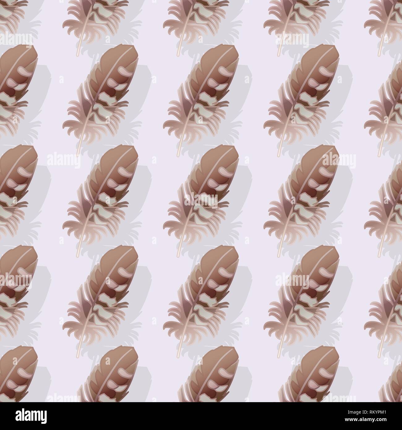 vector feather seamless pattern cute paper art Stock Vector Image & Art ...