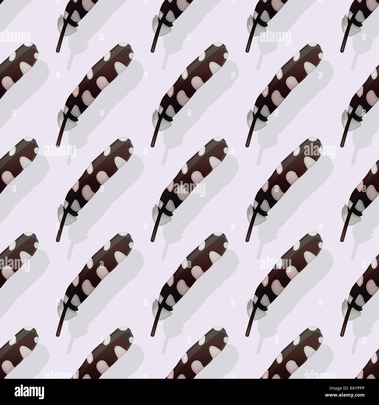 vector feather seamless pattern cute paper art Stock Vector Image & Art ...