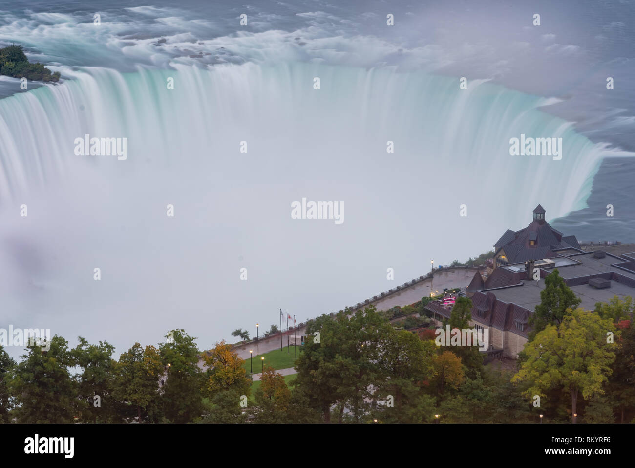 Aerial view of the Table Rock Welcome Centre of the beautiful Niagara ...