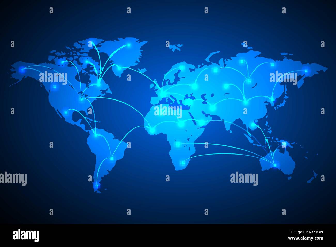 Global Network Connection Background Vector Illustration Eps File