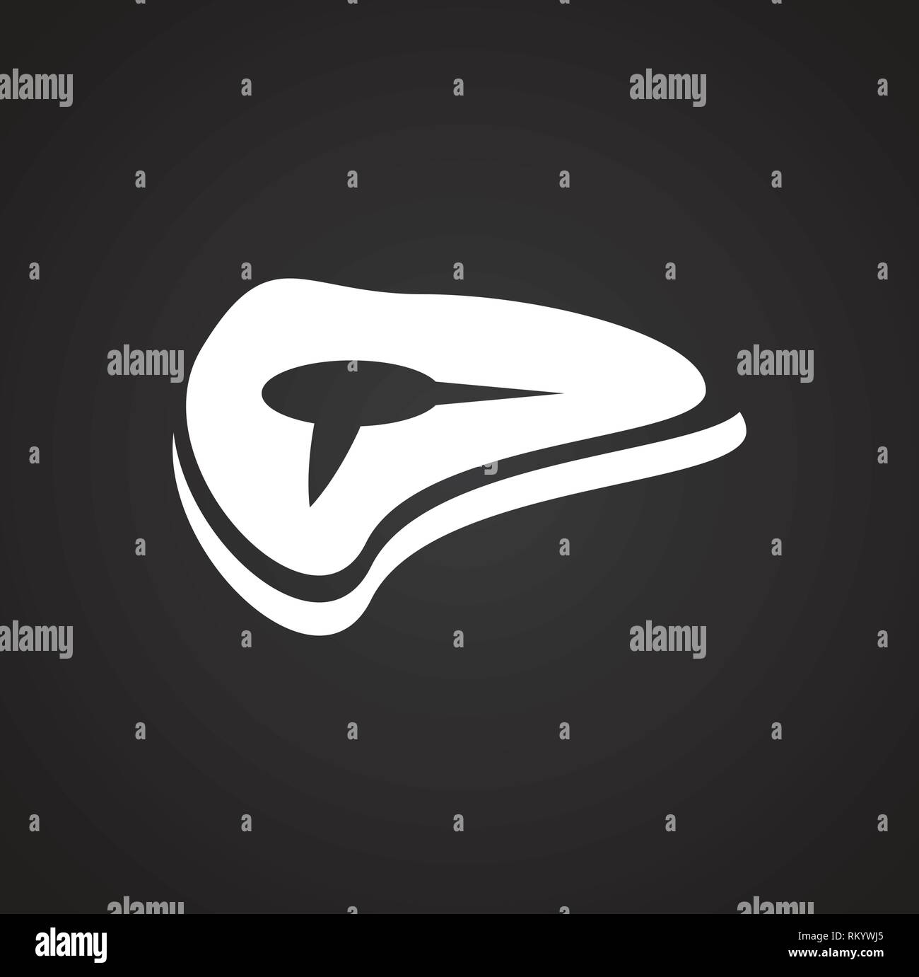 Meat icons set on color squres background for graphic and web design ...