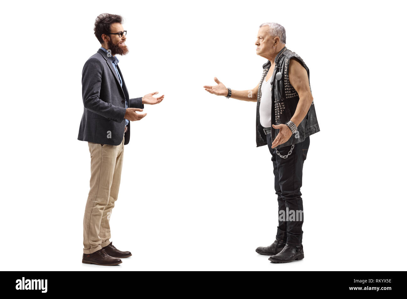 Angry Man Standing Profile