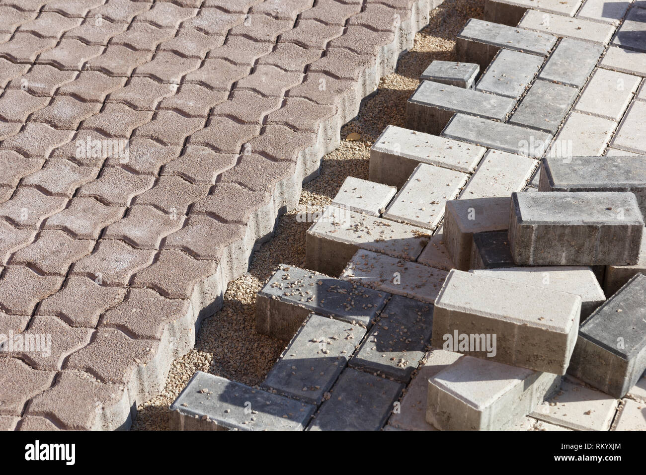 new street construction Stock Photo - Alamy