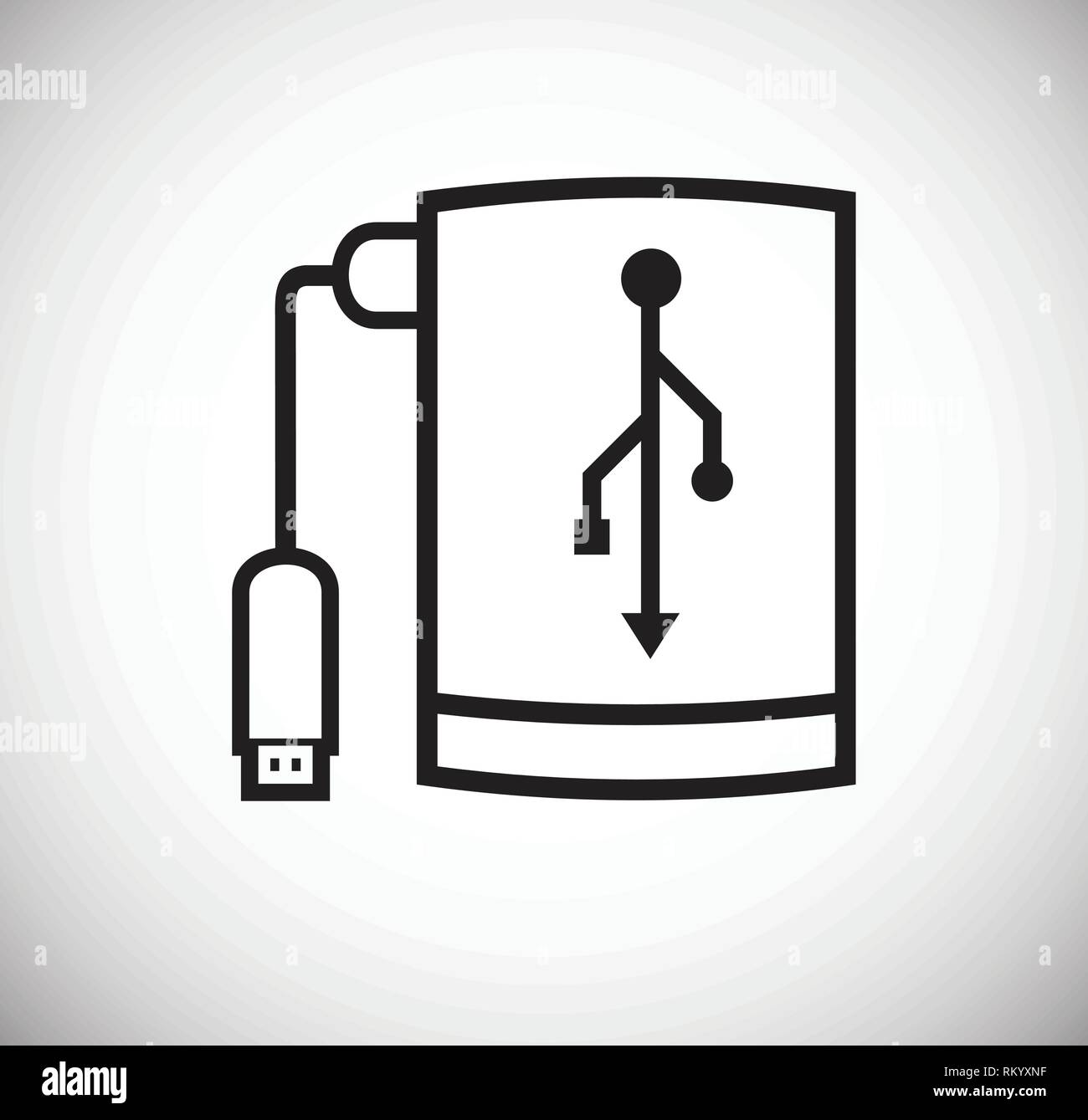 Data storage device icon on white background for graphic and web design ...