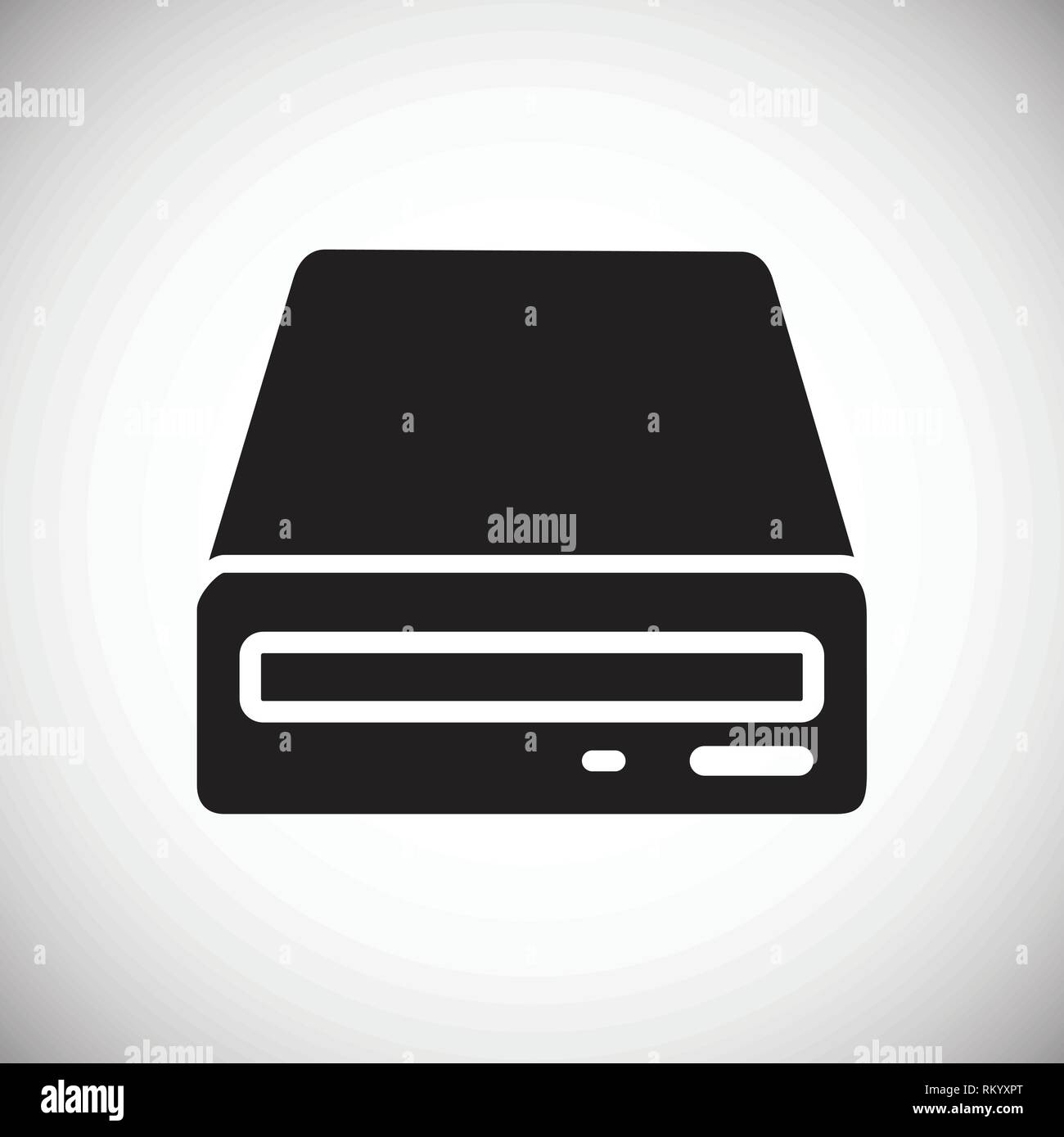 Data storage device icon on white background for graphic and web design ...