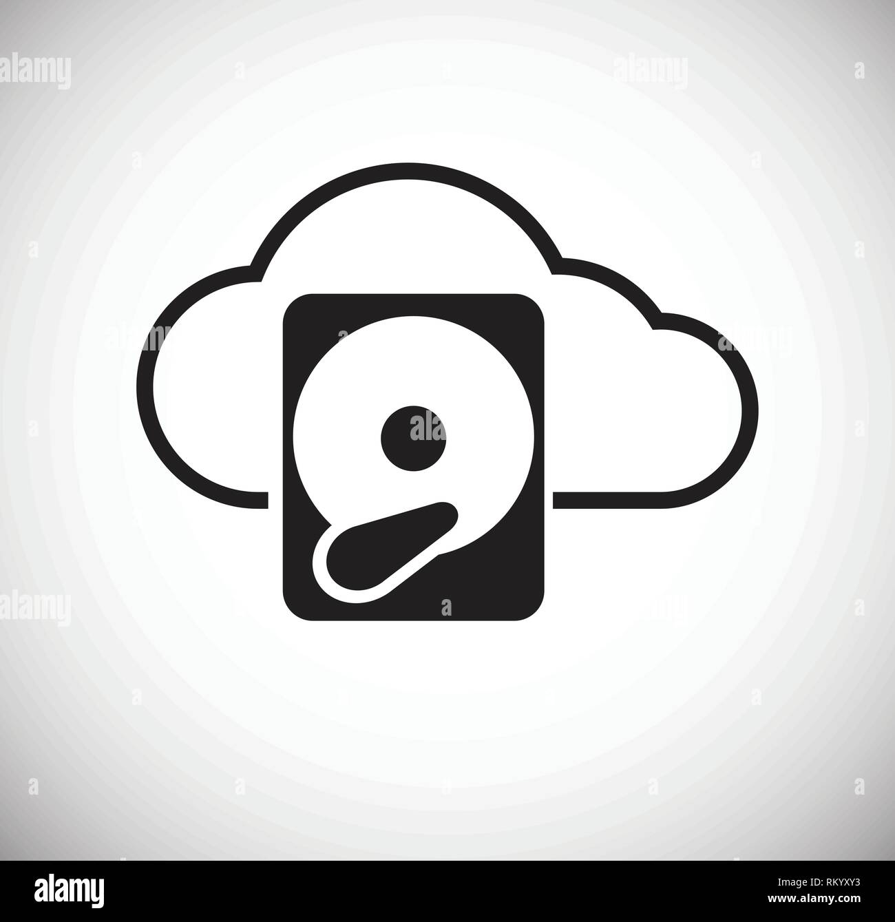 Data storage device icon on white background for graphic and web design ...