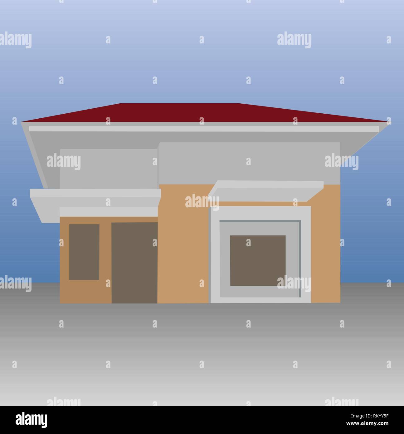 vector illustration of a simple house Stock Vector Image & Art - Alamy