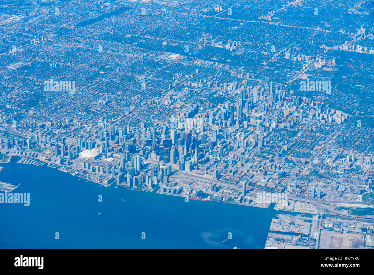 Aerial view of the Toronto area cityscape at Canada Stock Photo - Alamy