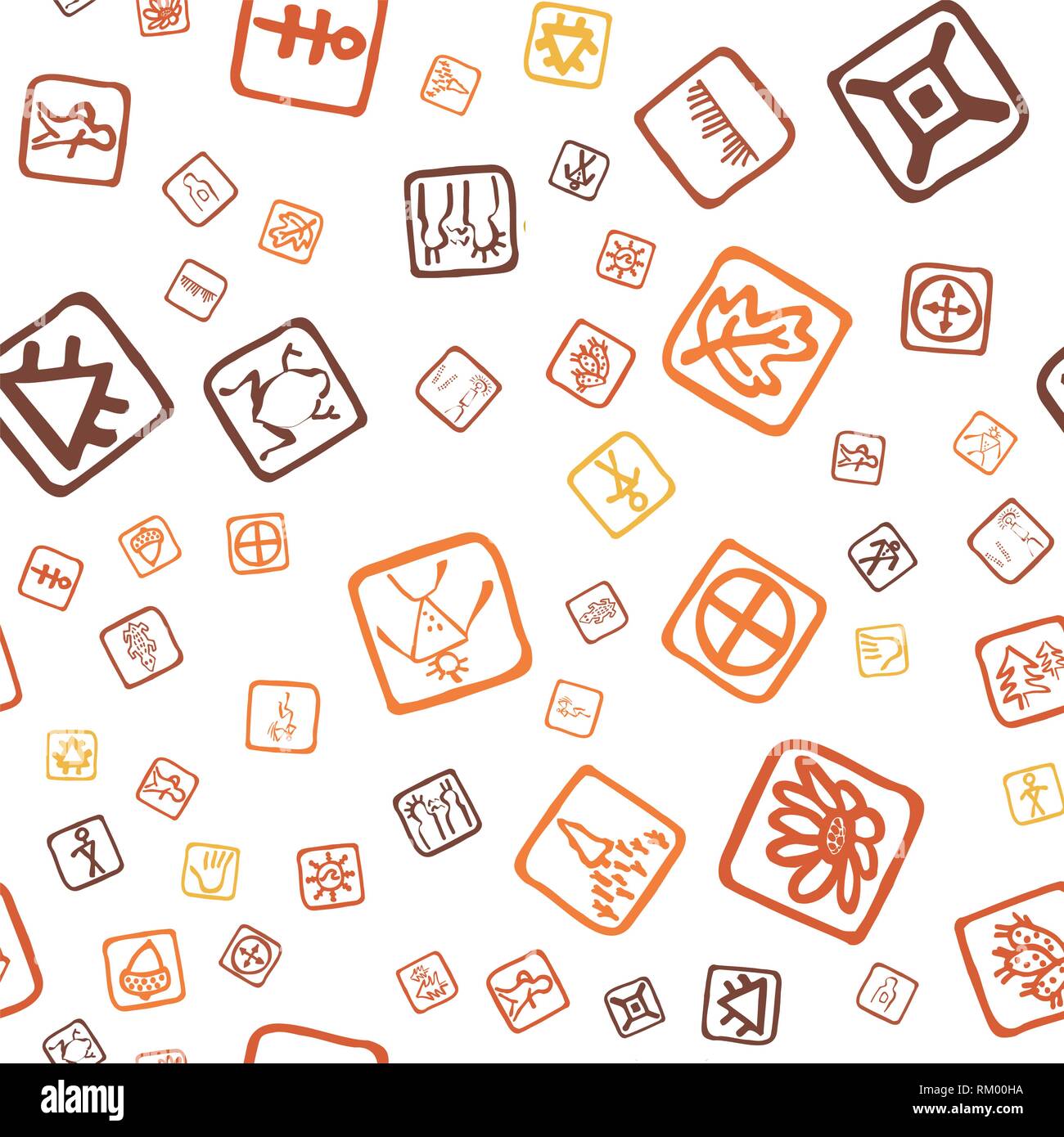 Streamless pattern with topographic icons. Vector abstract illustration ...