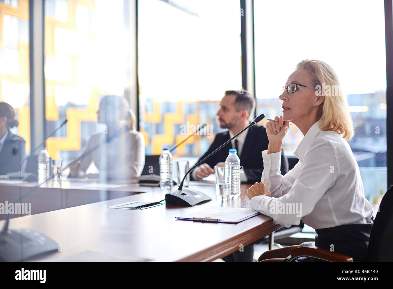 Delegates at conference Stock Photo - Alamy
