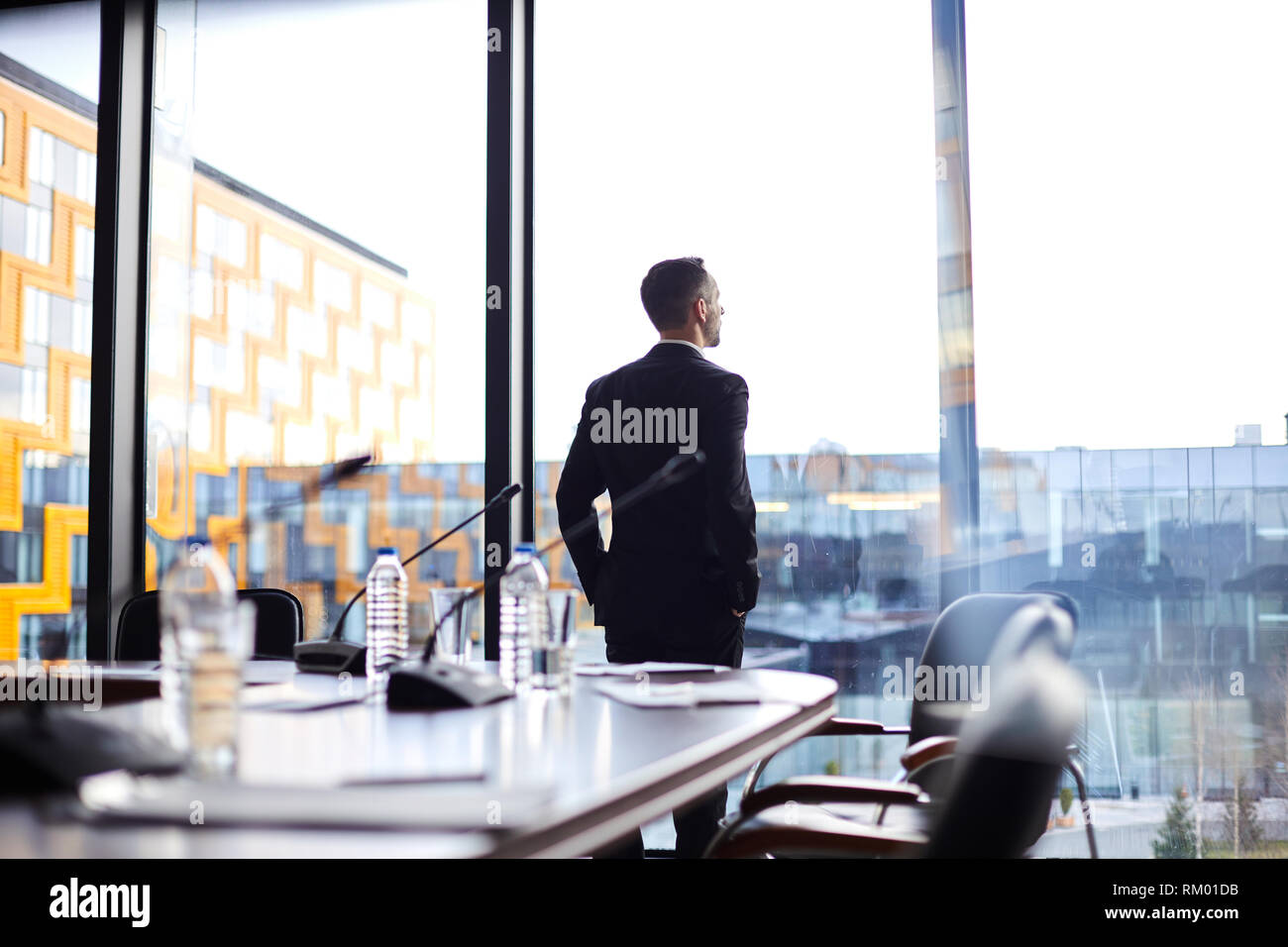 Delegate in conference hall Stock Photo - Alamy