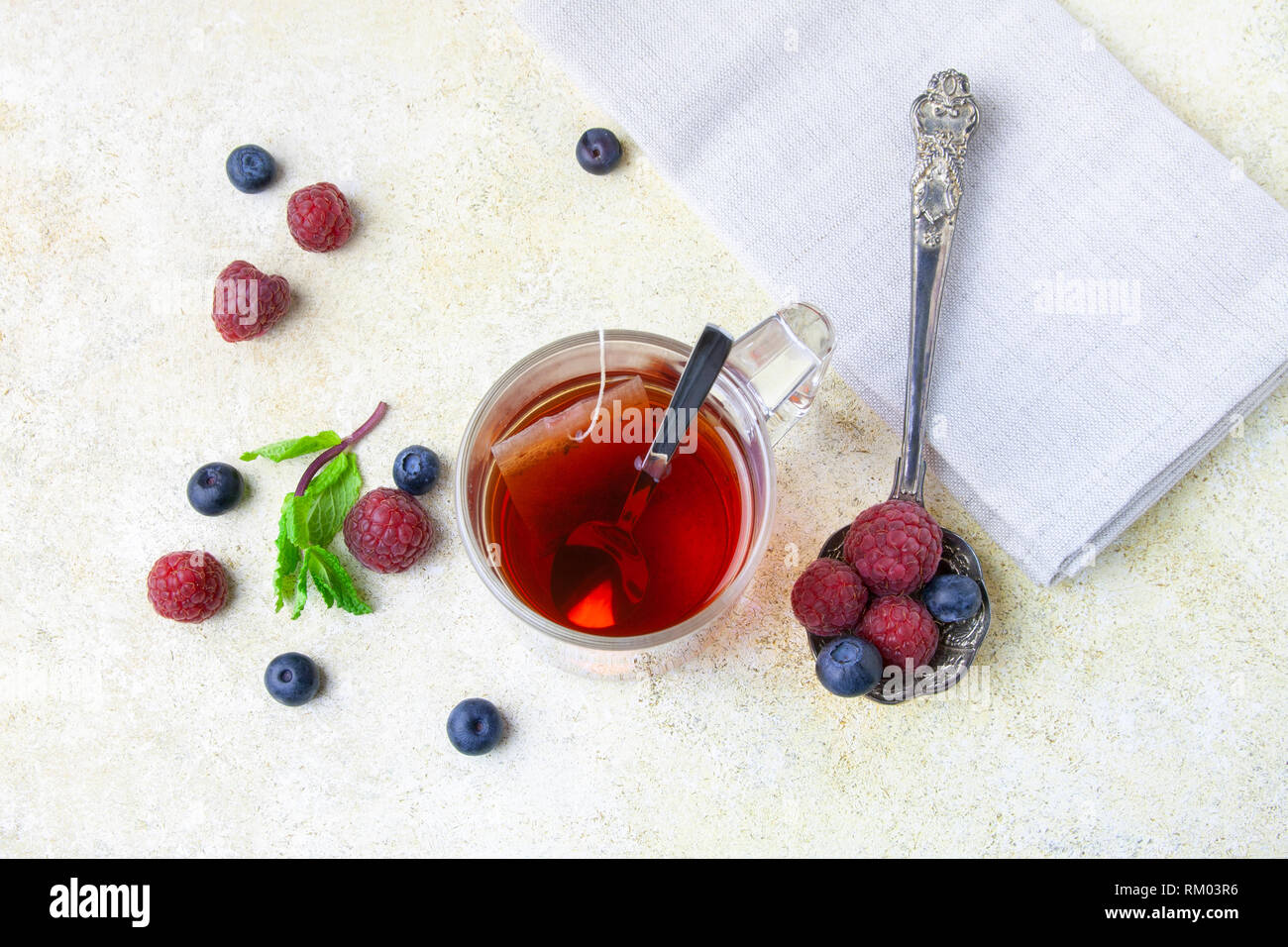 Upper view of a cuo of tea Stock Photo - Alamy