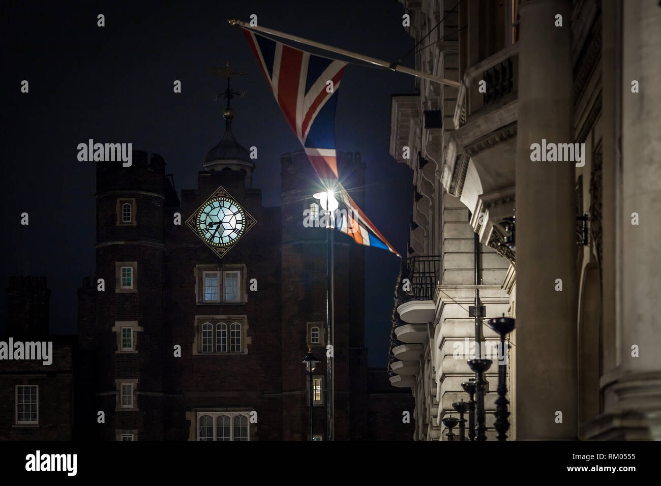 Mayfair in winter evening, London Stock Photo - Alamy