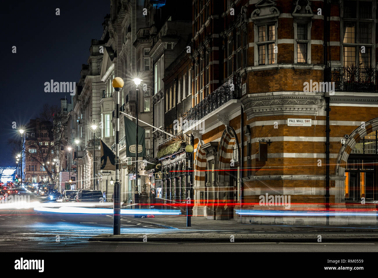 Mayfair in winter evening, London Stock Photo - Alamy