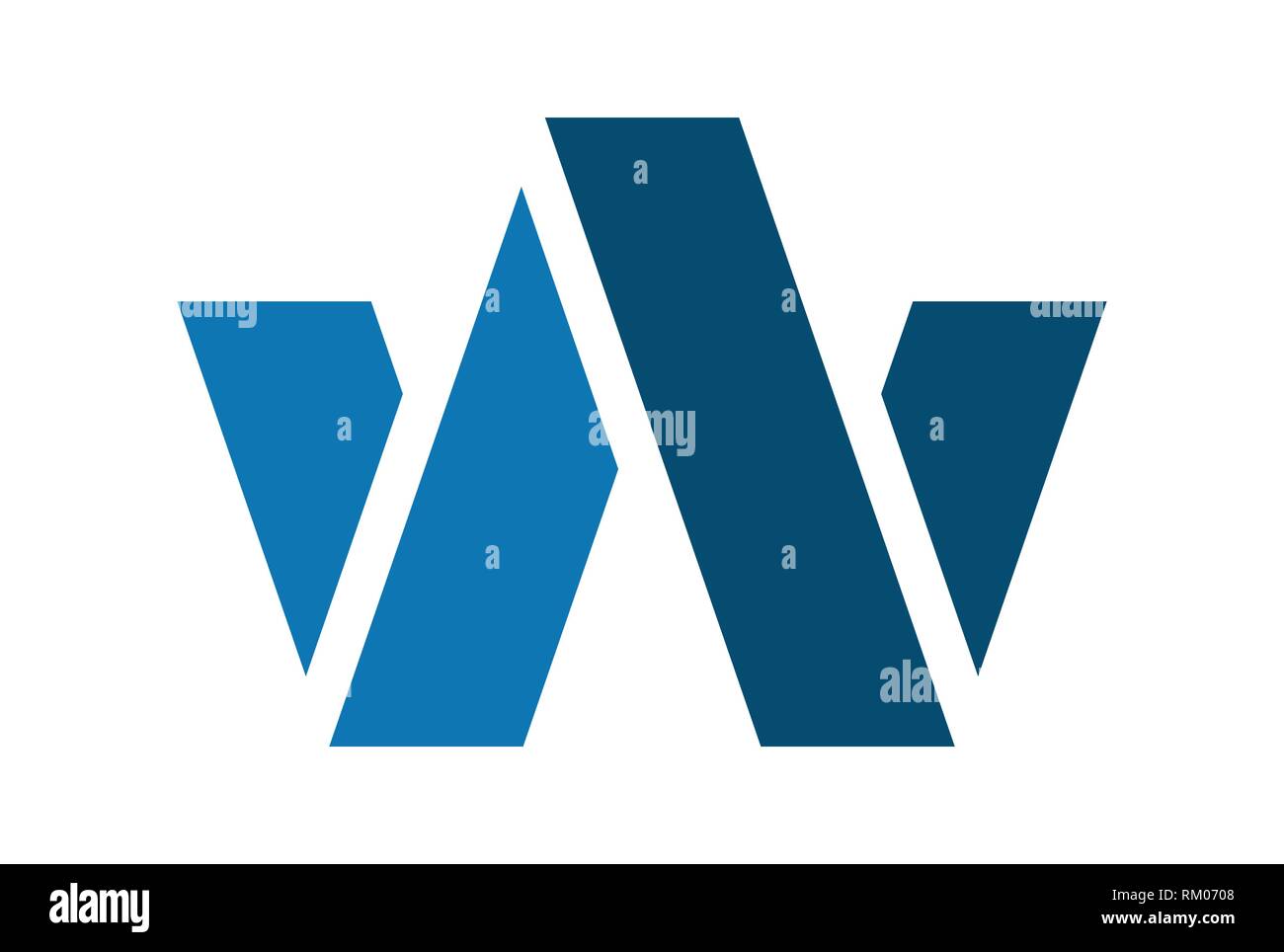 W icon logo hi-res stock photography and images - Alamy
