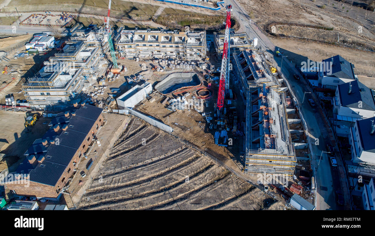 Aerial photography of construction in Spain Stock Photo - Alamy