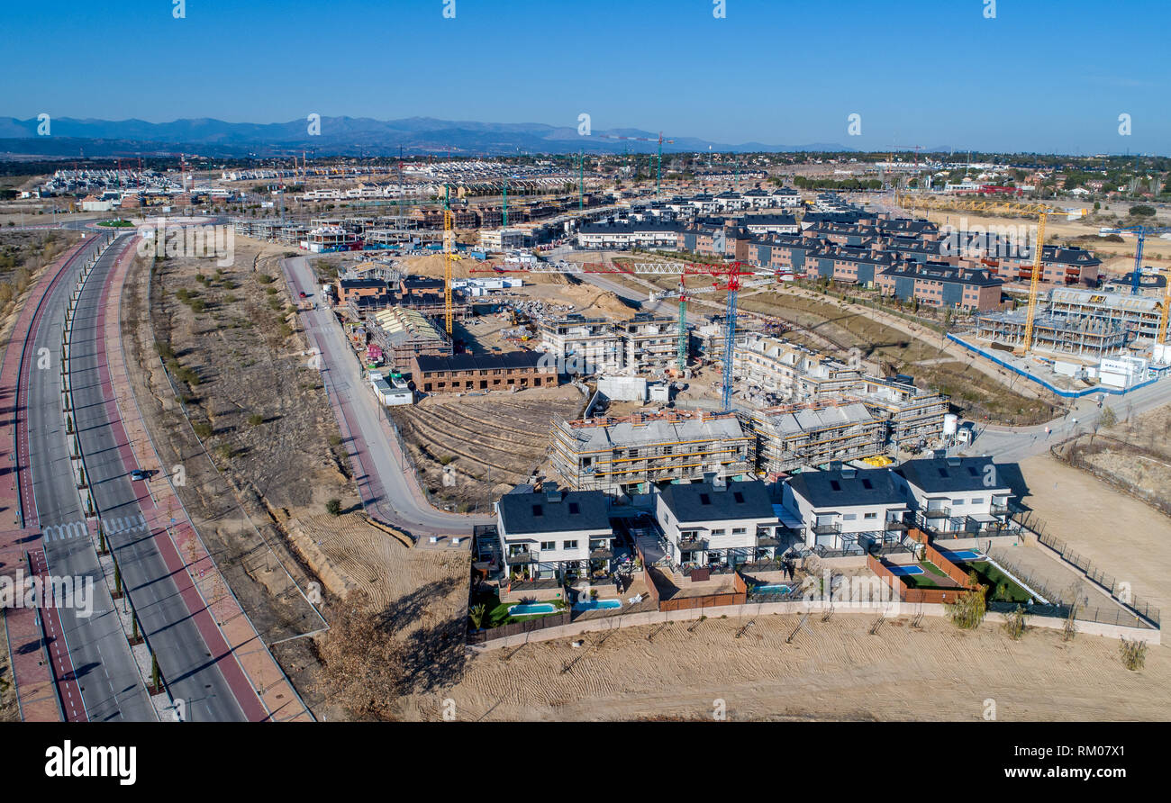 Aerial photography of construction in Spain Stock Photo - Alamy