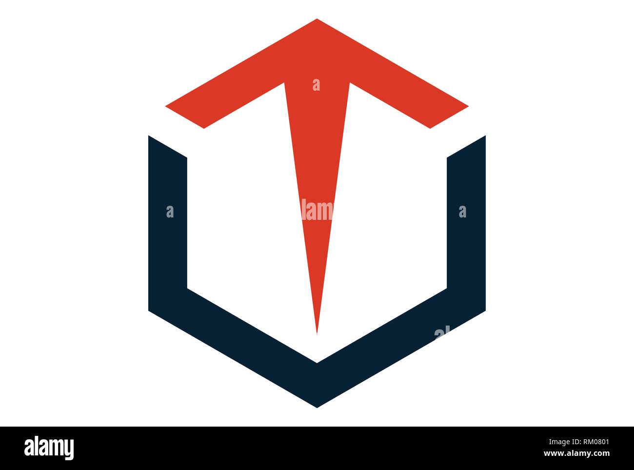 letter u up arrow polygon logo icon Stock Vector Image & Art - Alamy