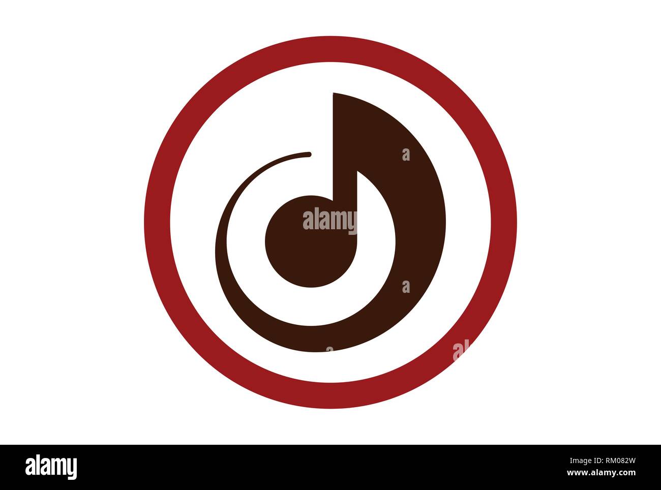 letter d music note logo icon Stock Vector Image & Art - Alamy