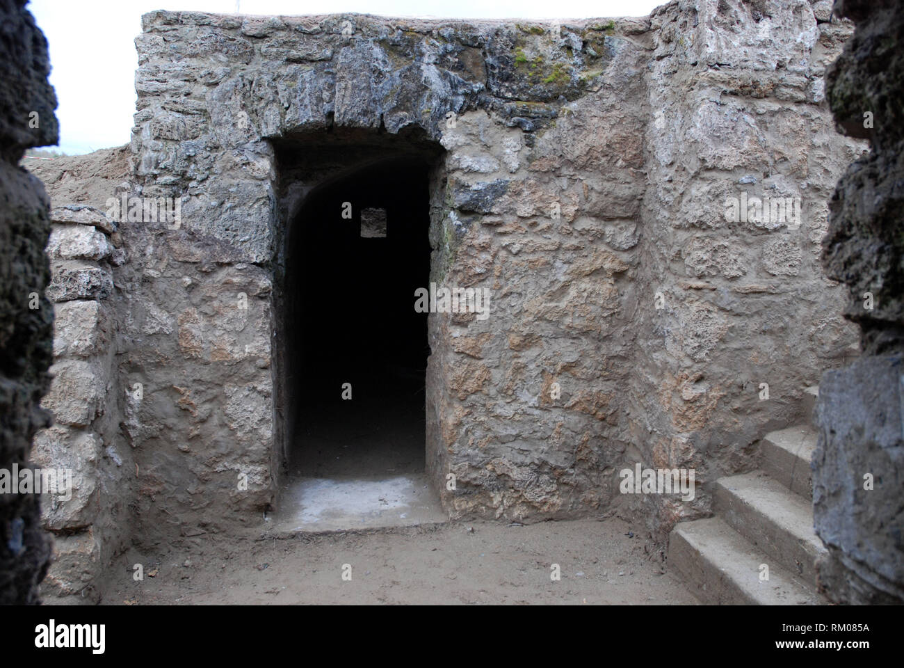 wwii italian defence bunker on the beach of paestum italy Stock Photo ...
